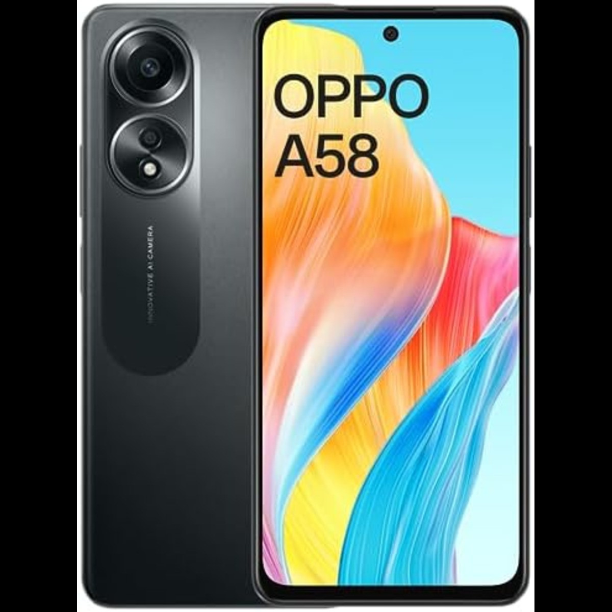 OPPO A58 (GLOWING BLACK, 128 GB)